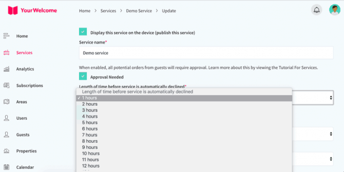Enable Requests - YourWelcome Support
