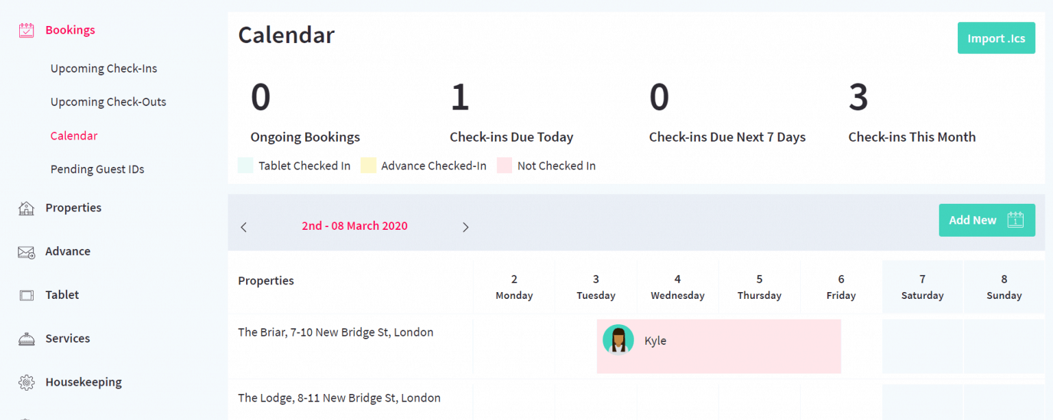 View Your Booking Calendar - YourWelcome Support