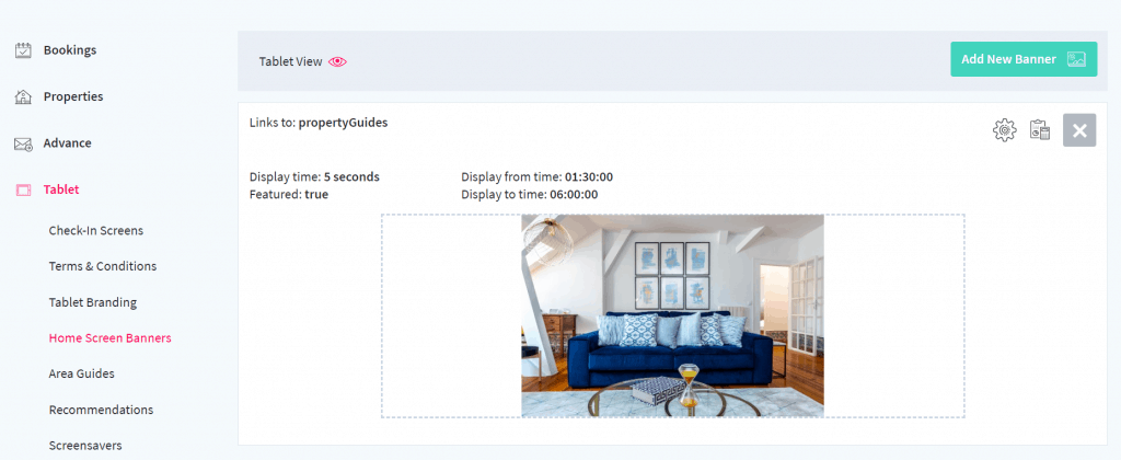 Home Screen Banners - YourWelcome Support