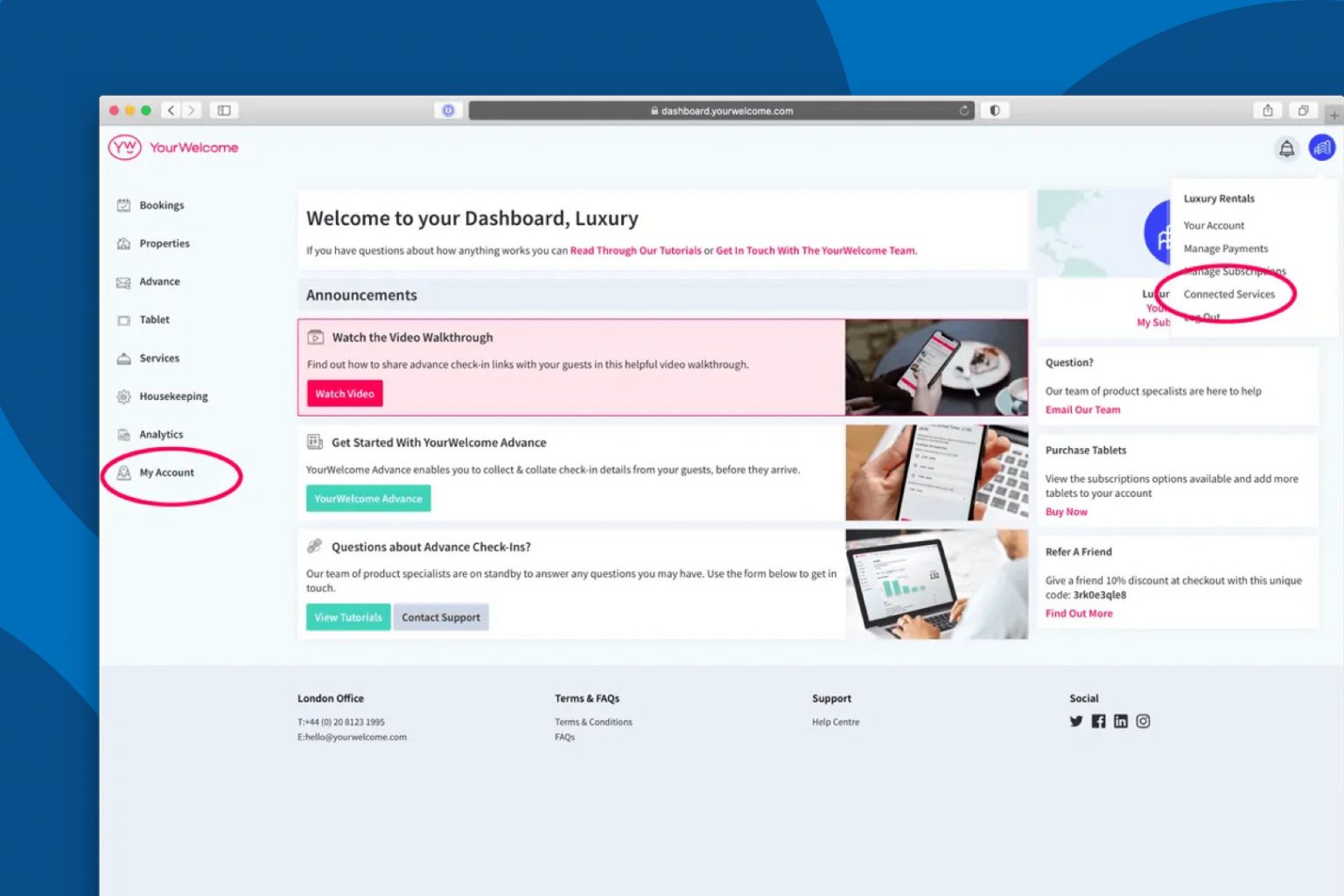 Pairing Properties - YourWelcome Support